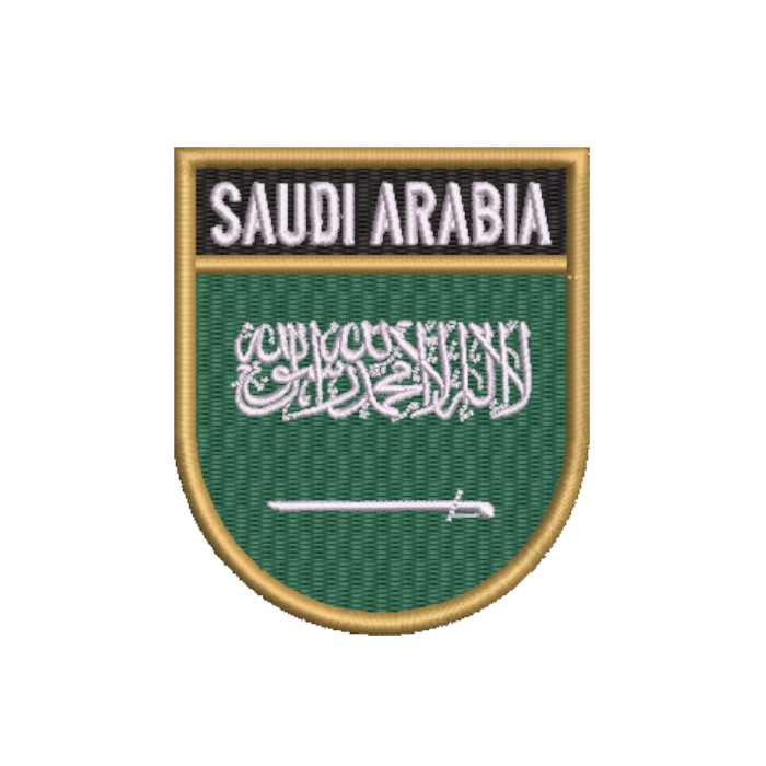 Saudi Arabia Flag Embroidered Patch 2.68"x3.15" - BR44 - USA